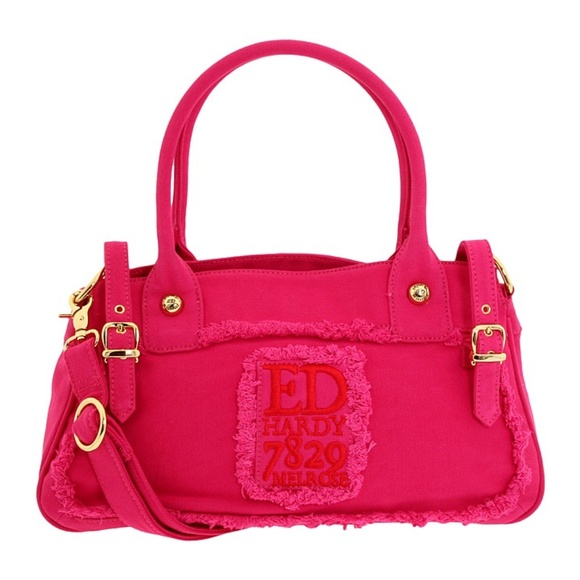 Ed Hardy | Bags | Ed Hardy Frayed Patch Francesca Satchel | Poshmark